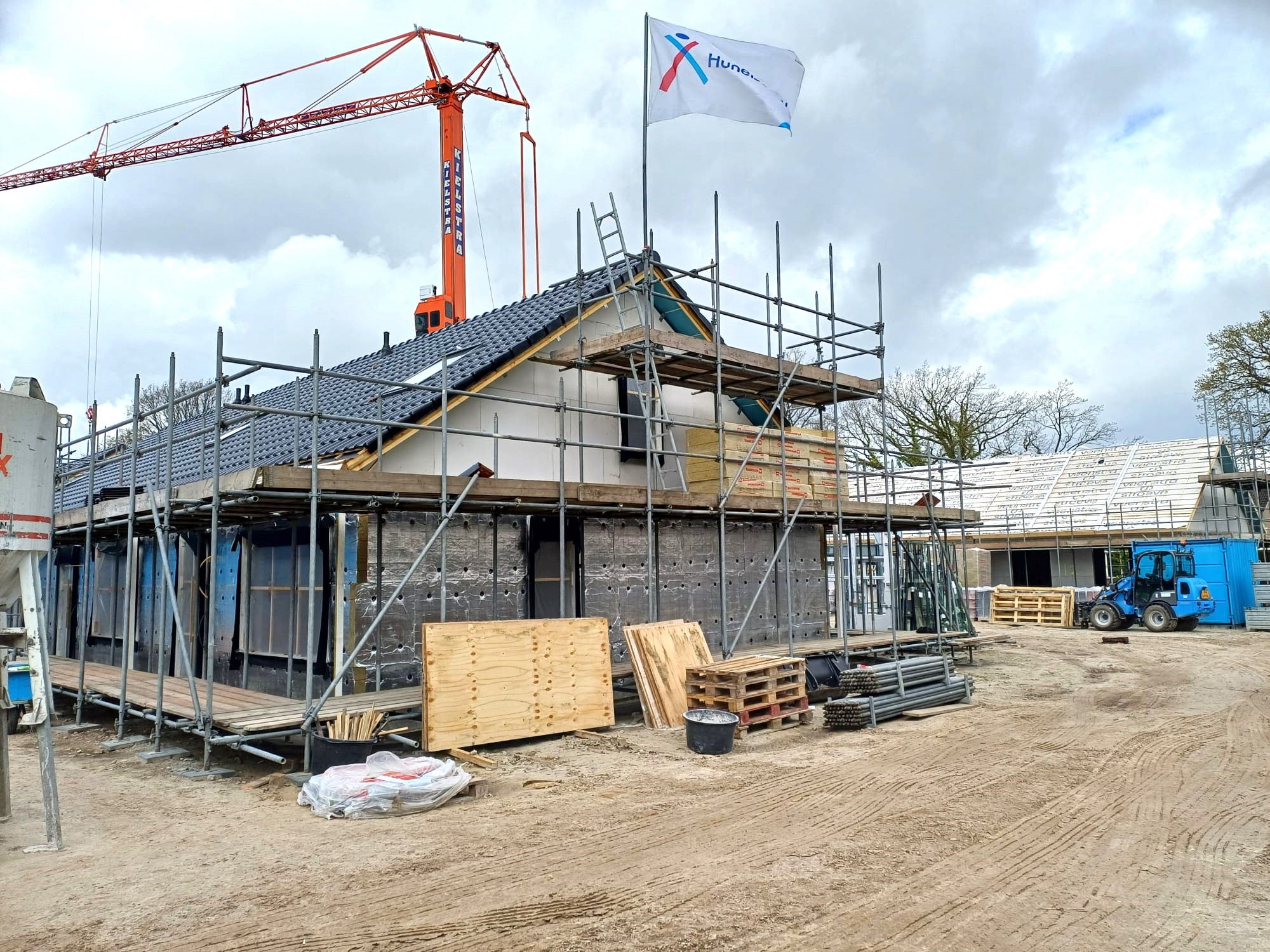 Voortgang nieuwbouw 23 woningen te Gieten